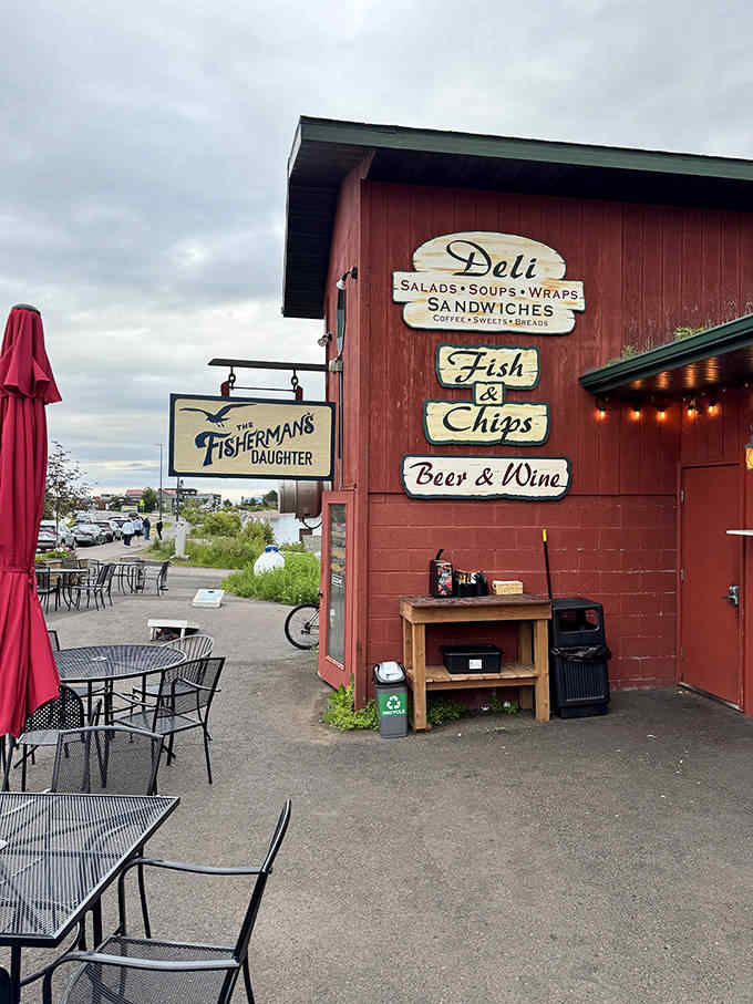 Rustic signage announces the establishment's offerings with straightforward charm, setting expectations that the kitchen consistently exceeds.