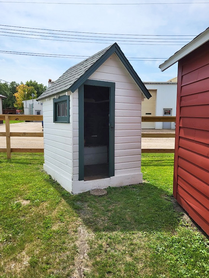 The outhouse stands as a humbling reminder that indoor plumbing ranks among humanity's greatest achievements, right up there with fire and the wheel.