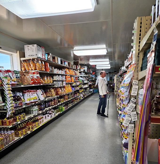 Shopping here is a deliberate act &ndash; customers move at a thoughtful pace, examining items with care rather than hastily filling carts.