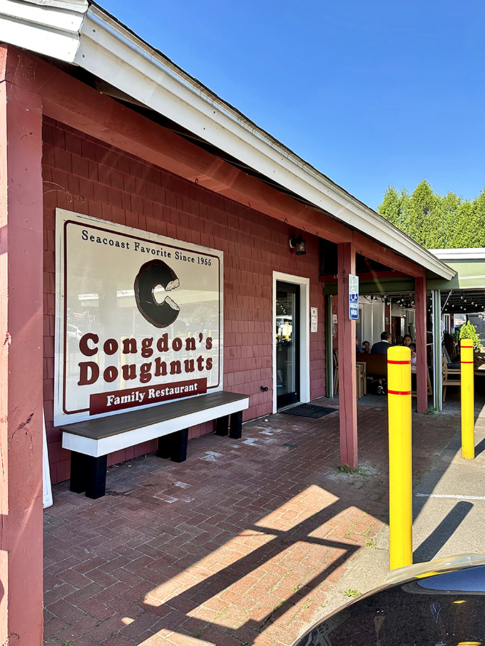 The welcoming entrance that's seen generations of donut lovers pass through, each leaving with sticky fingers and happy hearts.