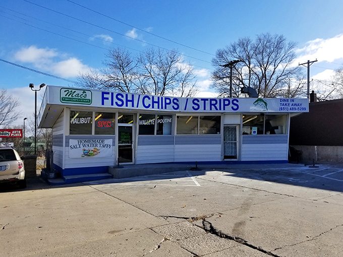 Mac's exterior view showcases its no-nonsense approach &ndash; the sign tells you exactly what you're getting, and they deliver on that promise.