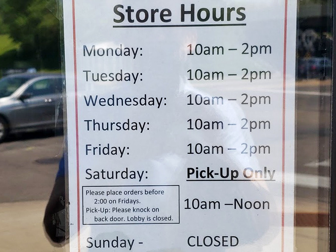 Hours that remind us good things can't be rushed &ndash; quality takes time and sometimes means closing early.