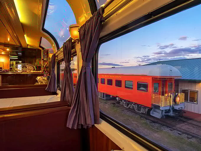 The observation car offers front-row seats to America's heartland, where every glance reveals another postcard-worthy scene. 