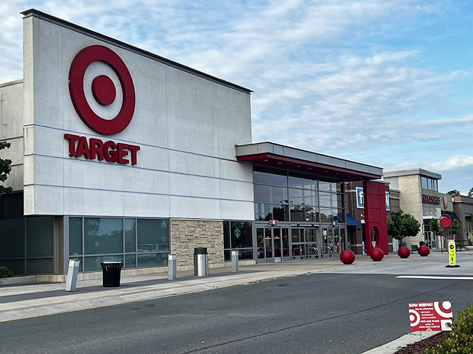 Even Target got the "blend with Vermont aesthetics" memo. Big box retail with a touch of Green Mountain architectural respect.