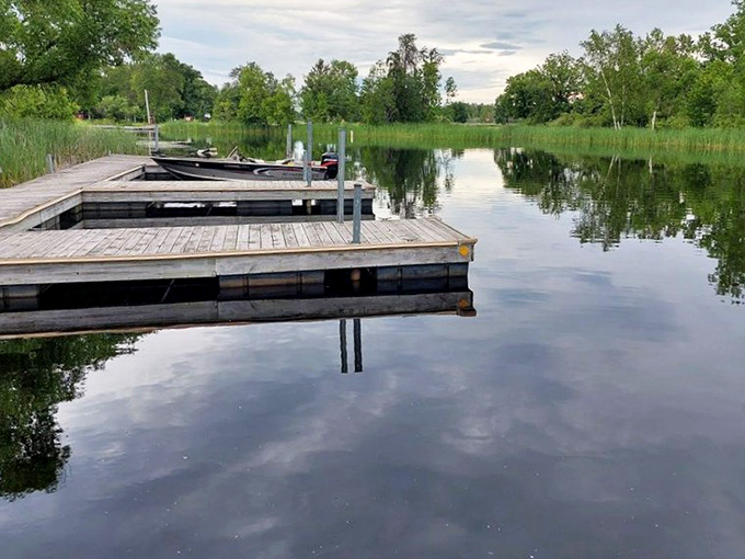 These docks and boats promise fishing adventures on Upper Red Lake, where the catch of the day tastes better with bog views.