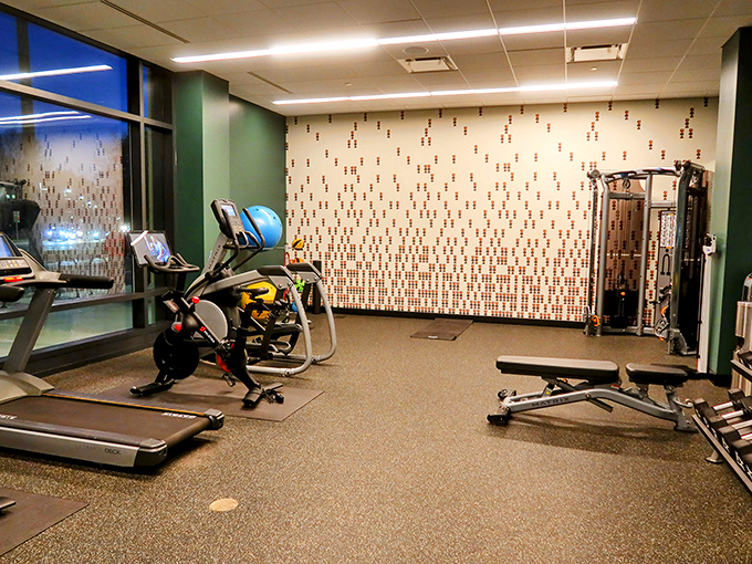 Even the fitness center maintains the hotel's aesthetic commitment &ndash; working out feels less like a chore with these stylish surroundings.