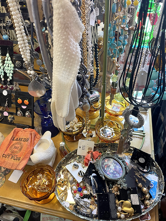 Treasure island for magpies! Vintage jewelry catches light and attention &ndash; each piece once adorned someone's special occasion before waiting here for you.