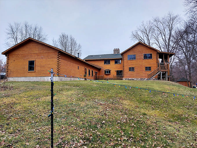 An aerial view reveals the grand scale of this equestrian paradise, where the competition arena meets luxury accommodations.
