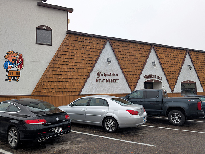 The pilgrimage parking area &ndash; where license plates from multiple states reveal just how far people will drive for exceptional meat products.
