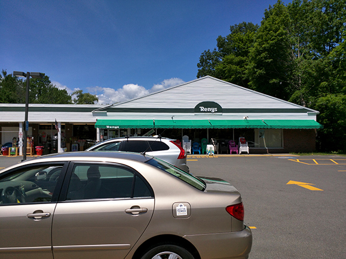 Under clear Maine skies, Renys' welcoming storefront promises a retail adventure that's become a beloved state tradition.