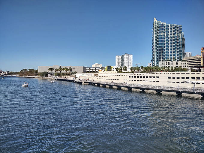 Tampa's waterfront showcases the city's evolution from port town to modern metropolis, with the Riverwalk providing front-row seats to this transformation.