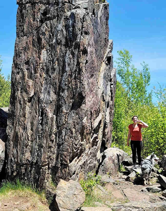 Standing beside Magnetic Rock offers perspective &ndash; both on its impressive size and our own small place in nature's grand scheme.