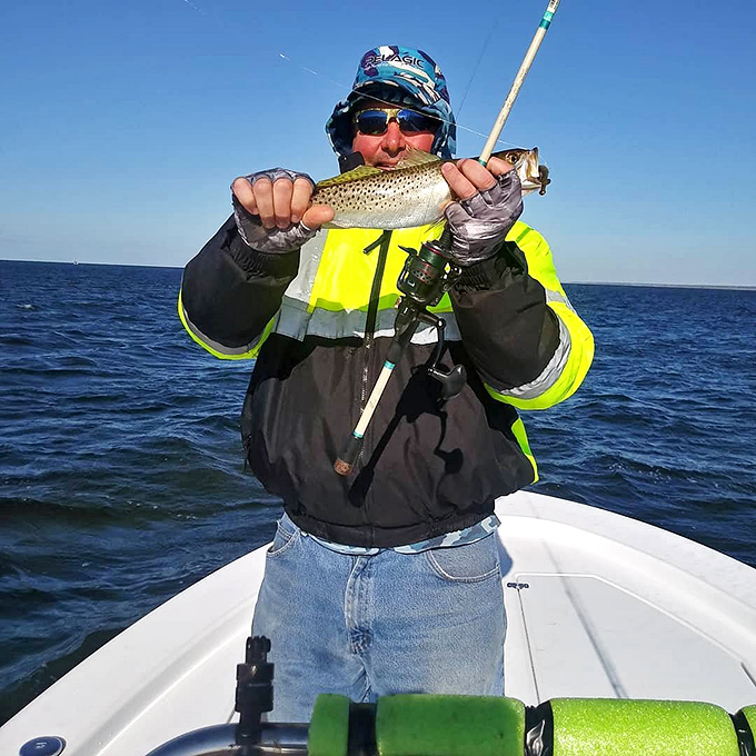 The day's prize catch glistens in the sunlight, a delicious reward for patience and the ultimate farm-to-table experience.
