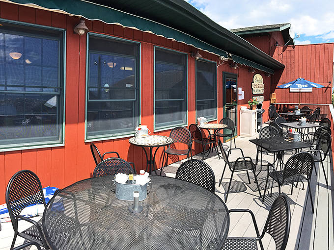 The outdoor patio provides al fresco dining with lake breezes, turning a simple meal into an immersive experience of Minnesota's natural beauty.