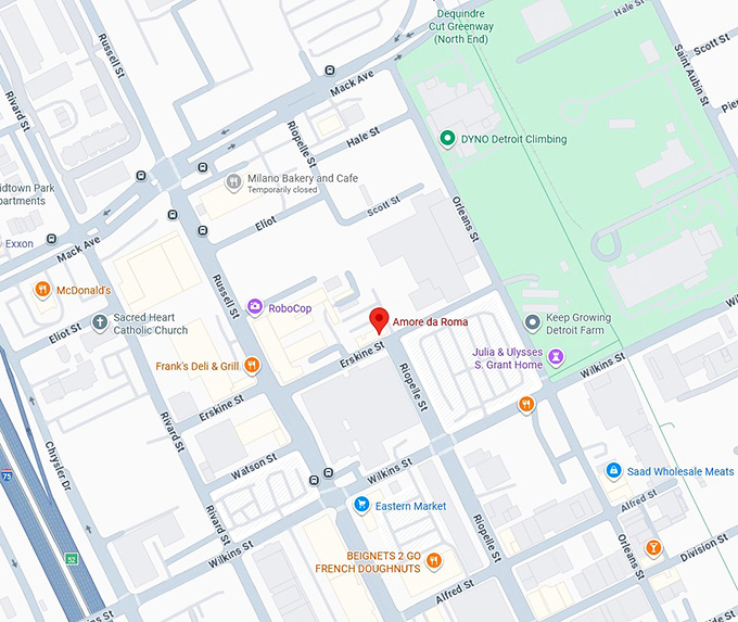 16. amore da roma map