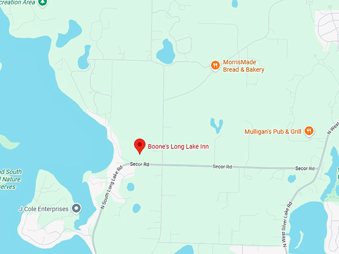 16. boone's long lake inn map