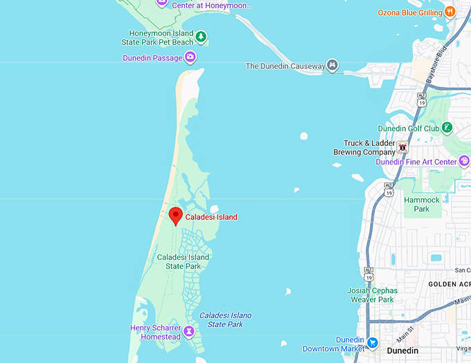 16. caladesi island map