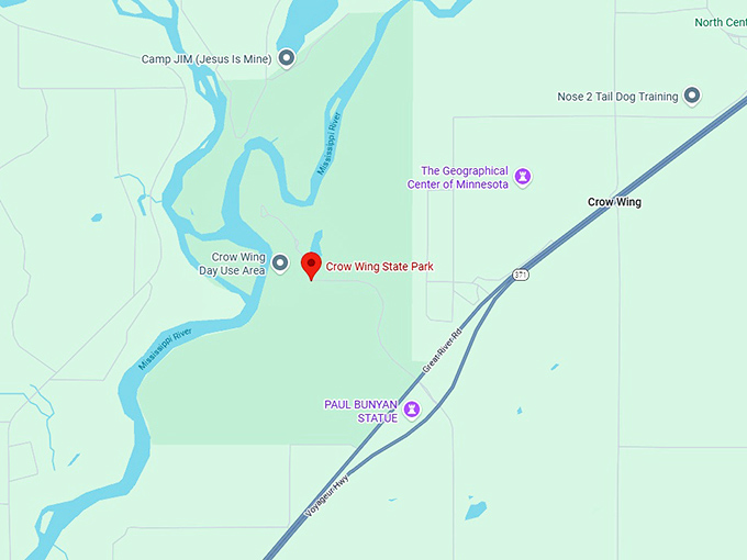16. crow wing state park map