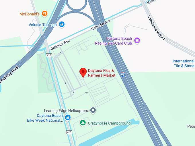 16. daytona flea & farmers market map