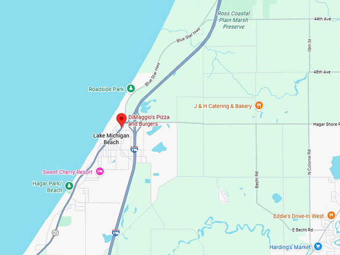 16. dimaggio's pizza and burgers map