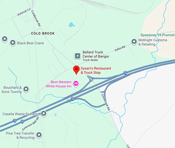 16. dysart's restaurant & truck stop map