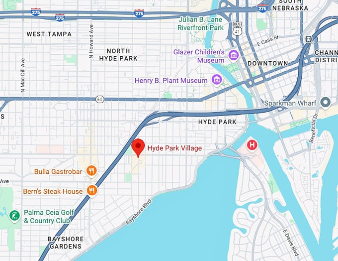16. hyde park village map