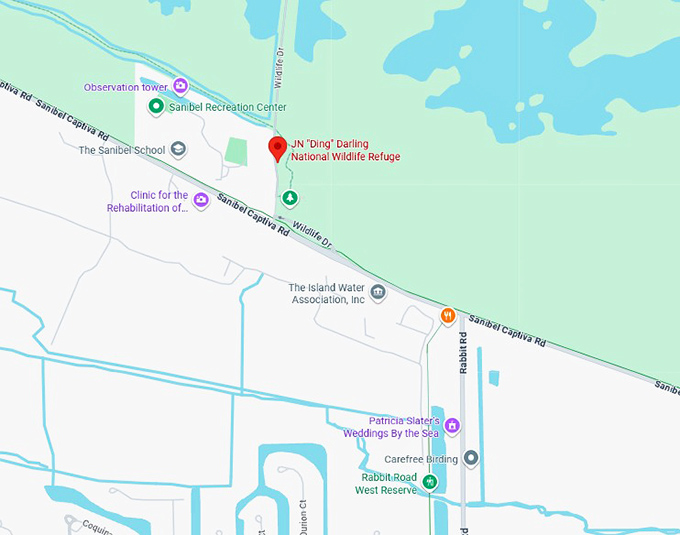 16. j.n. ding darling national wildlife refuge map