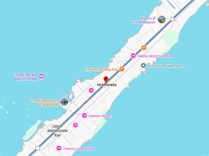 16. keys westy's islamorada map
