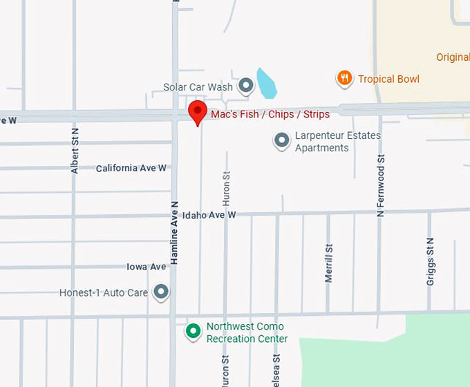 16. mac&rsquo;s fish &bull; chips &bull; strips map