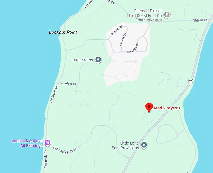 16. mari vineyards map