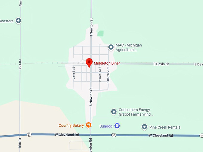 16. middleton diner map