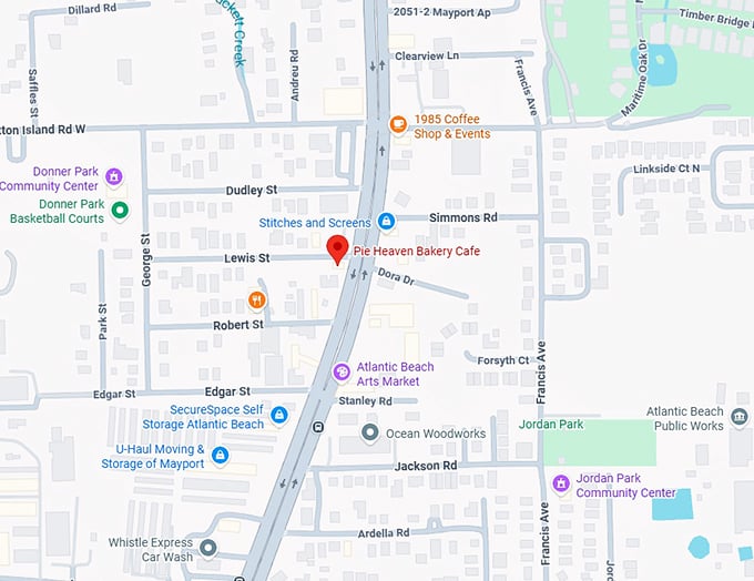 16. pie heaven bakery cafe map