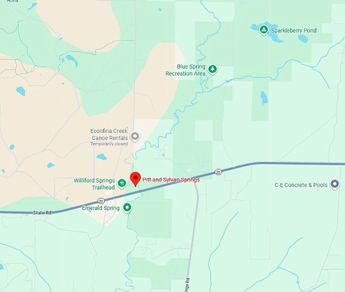 16. pitt and sylvan springs map