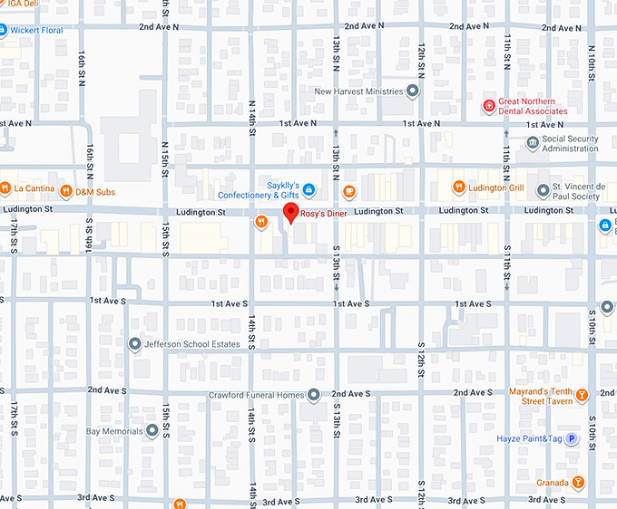 16. rosy's diner map