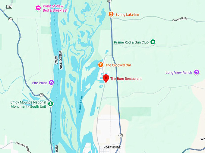 16. the barn restaurant map