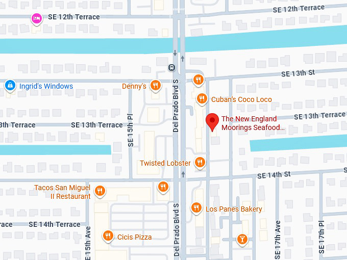 16. the new england moorings seafood restaurant map