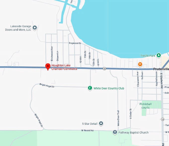 16. tip up town usa houghton lake chamber commerce map