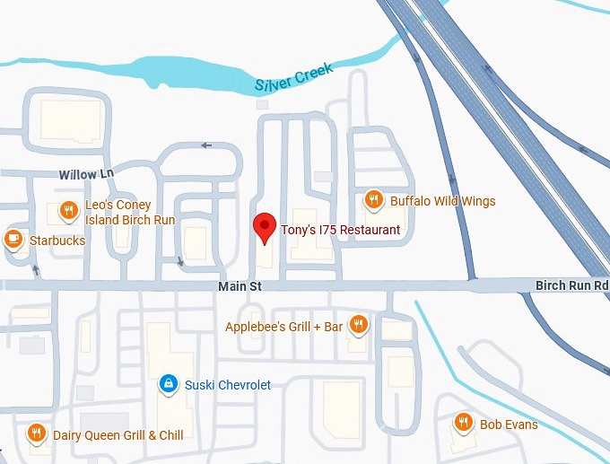 16. tony's i75 restaurant map