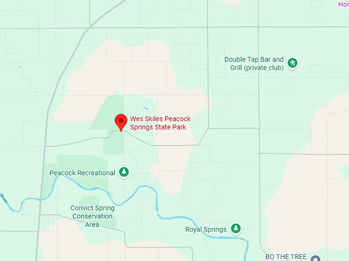 16. wes skiles peacock springs state park map