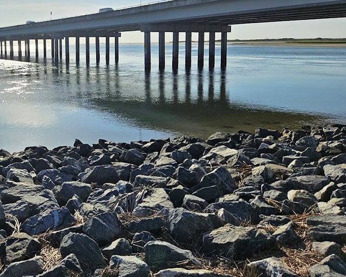 The bridge to adventure spans calm waters at Little Talbot Island, where wilderness meets waves in perfect harmony.