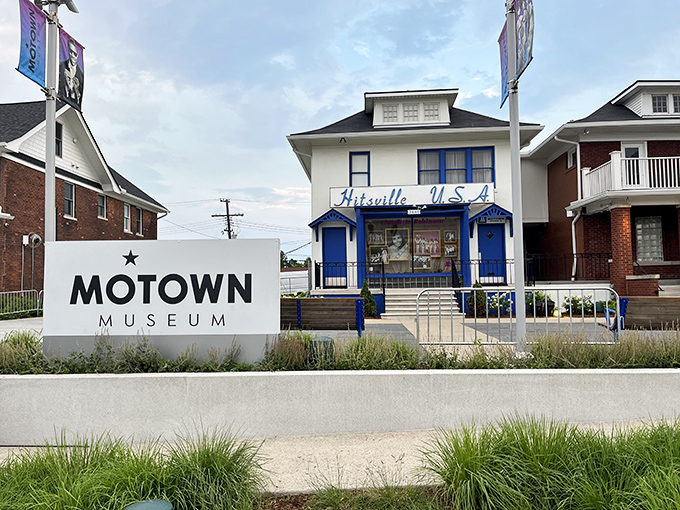 "Motown Museum" proudly announces this unassuming building's world-changing legacy, where the soundtrack of generations was born in a converted family home.