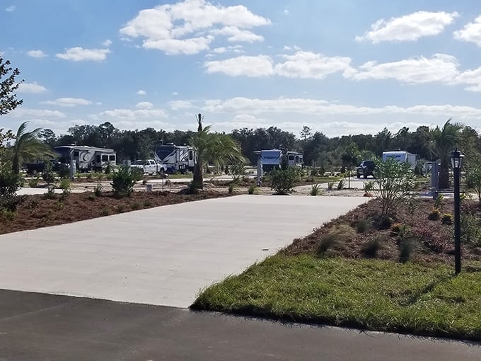 Wide-open spaces and pristine pathways welcome visitors to Keystone Heights RV Resort, where adventure meets relaxation in perfect harmony.