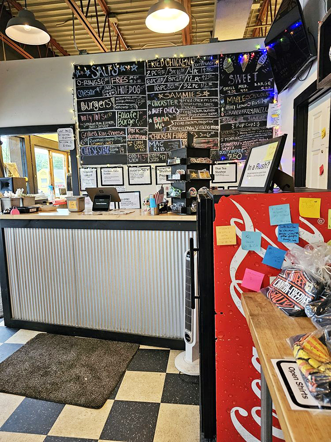 Behind the counter magic happens daily, with a chalkboard menu that reads like a love letter to both classic and innovative comfort foods.