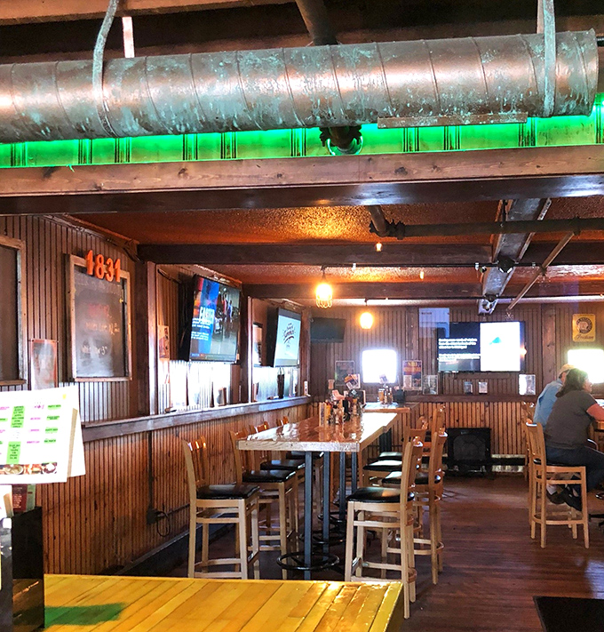 Wooden beams and warm lighting create the perfect backdrop for burger indulgence – like dining in history's living room.