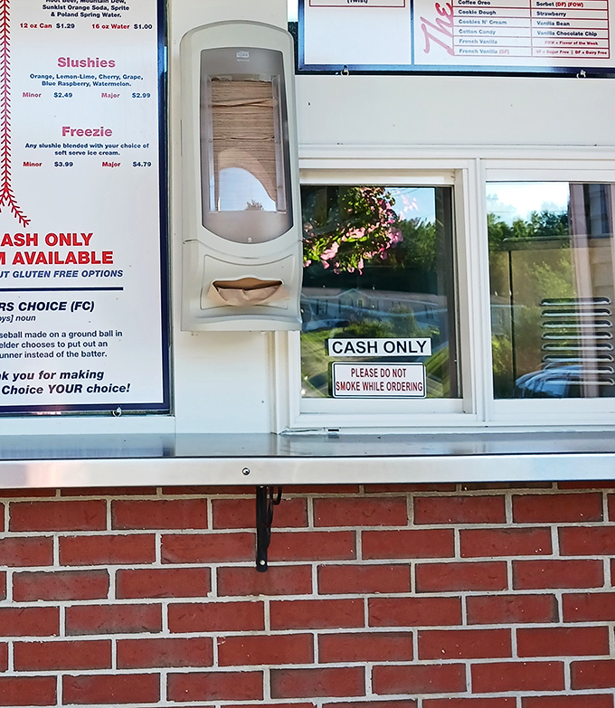 The ordering window, where dreams come true and diets go to die &ndash; cash only, but worth every dollar.
