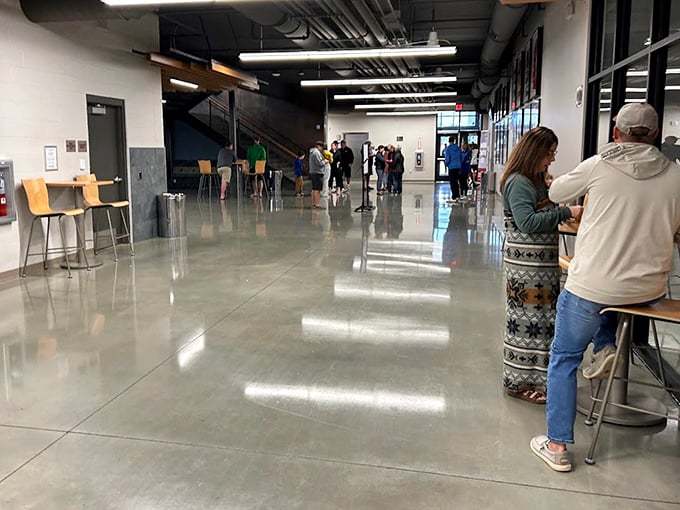 Sleek modern interiors welcome visitors with warm lighting and polished floors &ndash; winter recreation never looked so inviting.