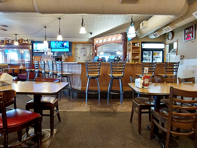 Step inside to a warm welcome of wood paneling, comfortable seating, and the intoxicating aroma of what might be Minnesota's finest fried chicken.