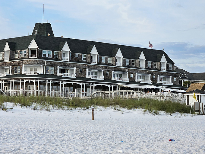 Elegant beachfront dining at its finest. The historic architecture of Beach Walk Caf&eacute; creates a timeless backdrop for unforgettable sunset meals.