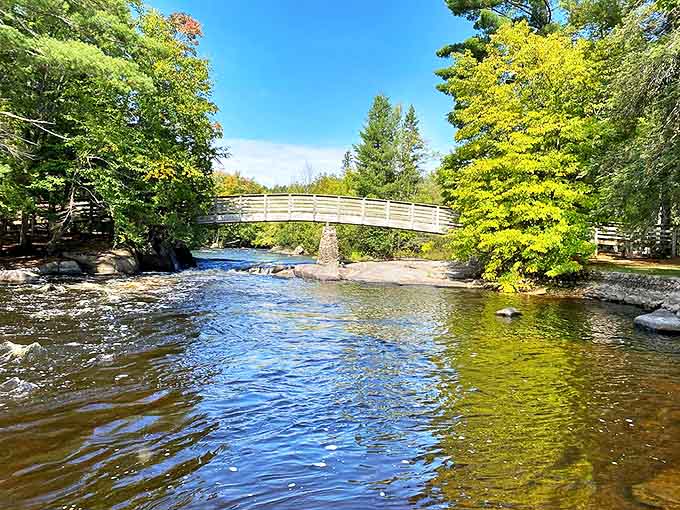 The viewing bridge at Strong Falls offers the perfect vantage point to feel the mist and hear the thunderous roar.