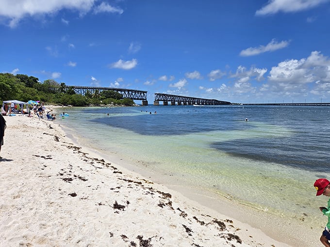 Beach day perfection: Soft sands meet crystal waters at Bahia Honda, where the Keys reveal their rarely-seen sandy side.